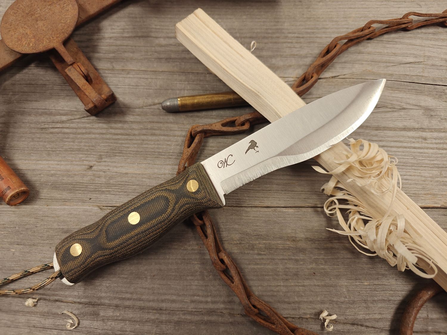 William Collins Black Bird 5.5" Bush Knife / Camo Micarta / Satin AEB-L
