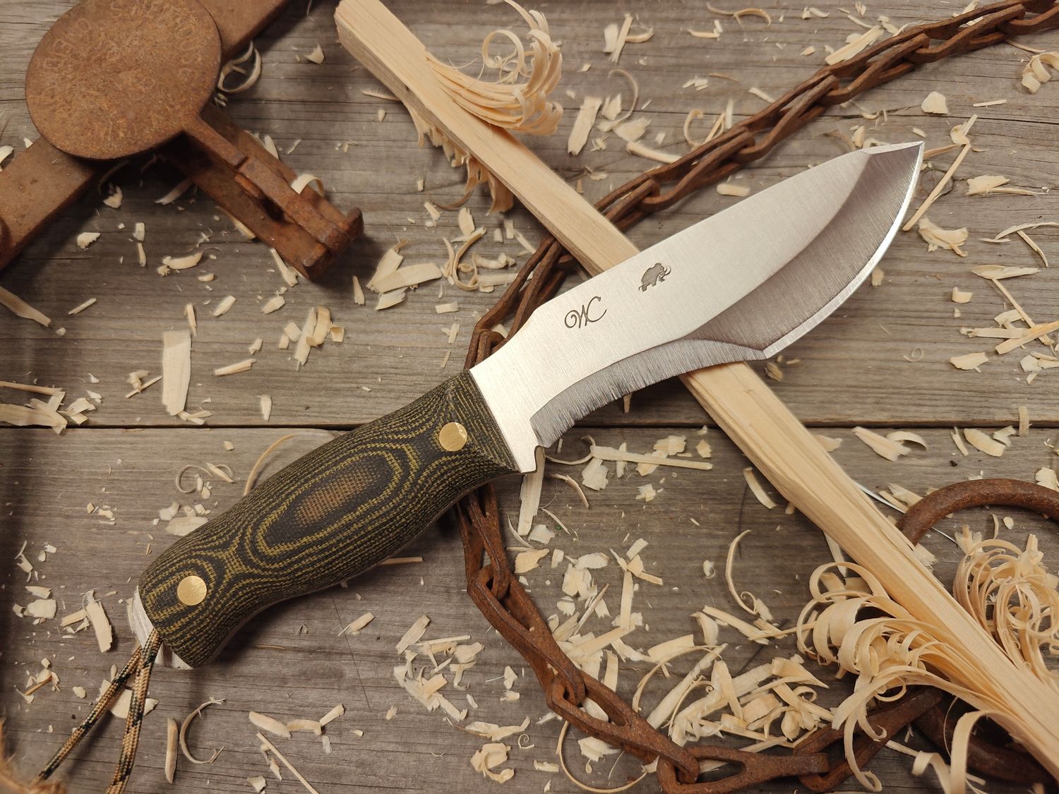 William Collins Alaska Survival Knife 6" Fixed Blade / Black & Tan ...