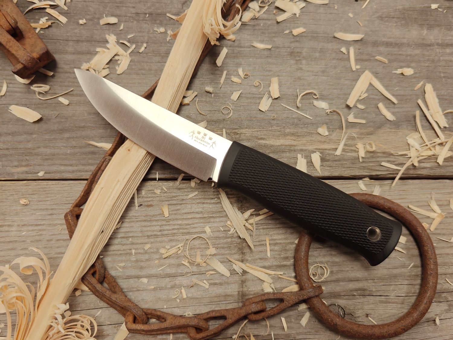 Fallkniven H1 4" Hunt Fixed Blade / Black Polymer / Satin Elmax / Zytel ...