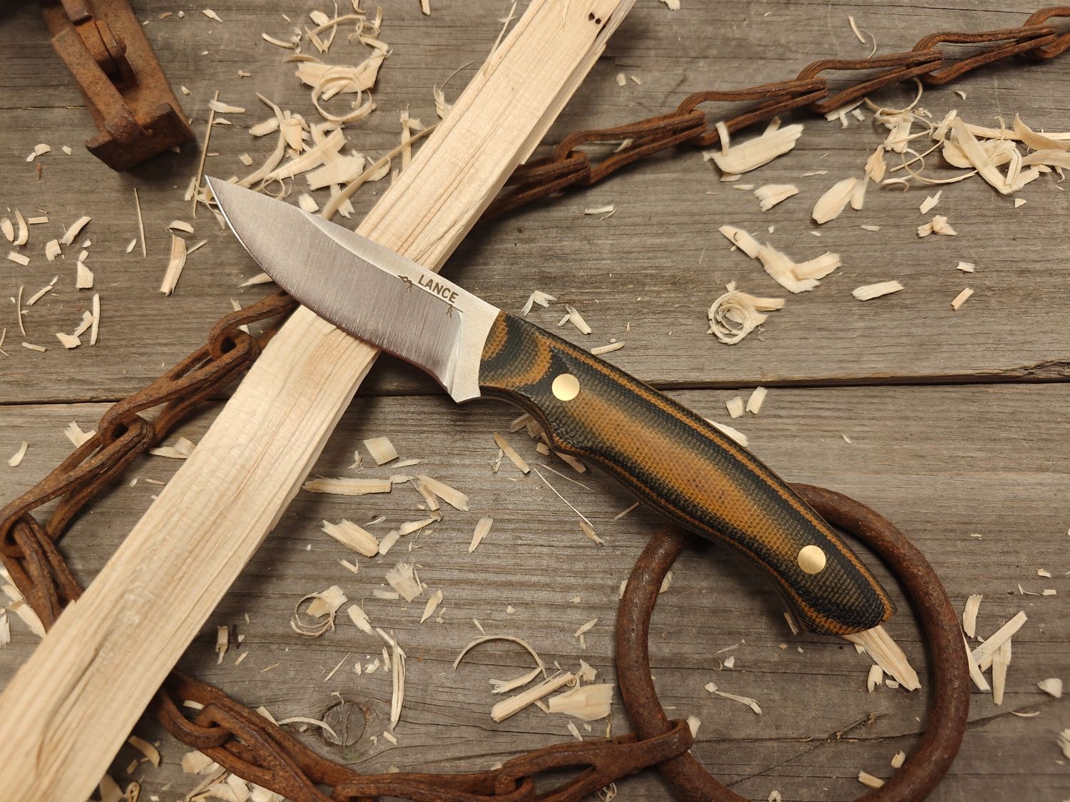 GNK & Lance Knives Yentna 3.25" Fixed Blade / Camo Micarta / Satin AEB-L