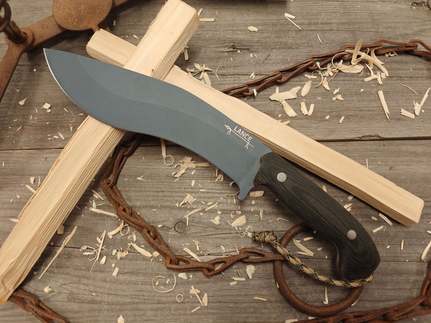 GNK & Lance Knives Little Su Kukri 9" Fixed Blade / Black Micarta ...