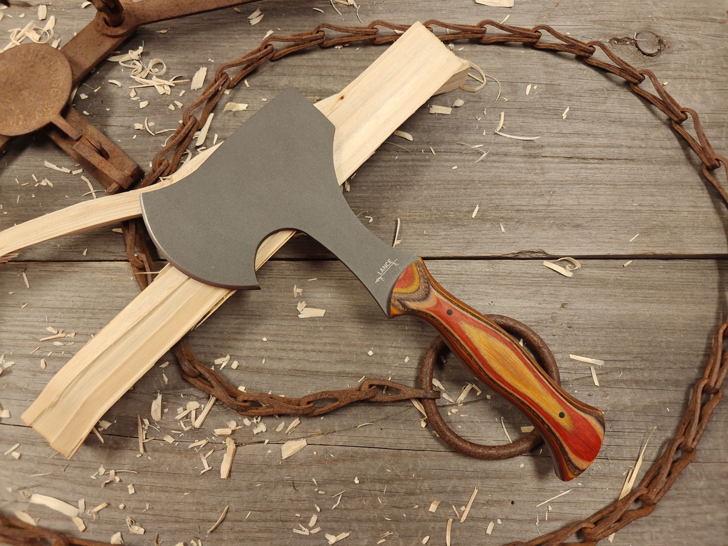 Lance Knives Savage Hatchet / DymondWood / Black Cerakote AEB-L