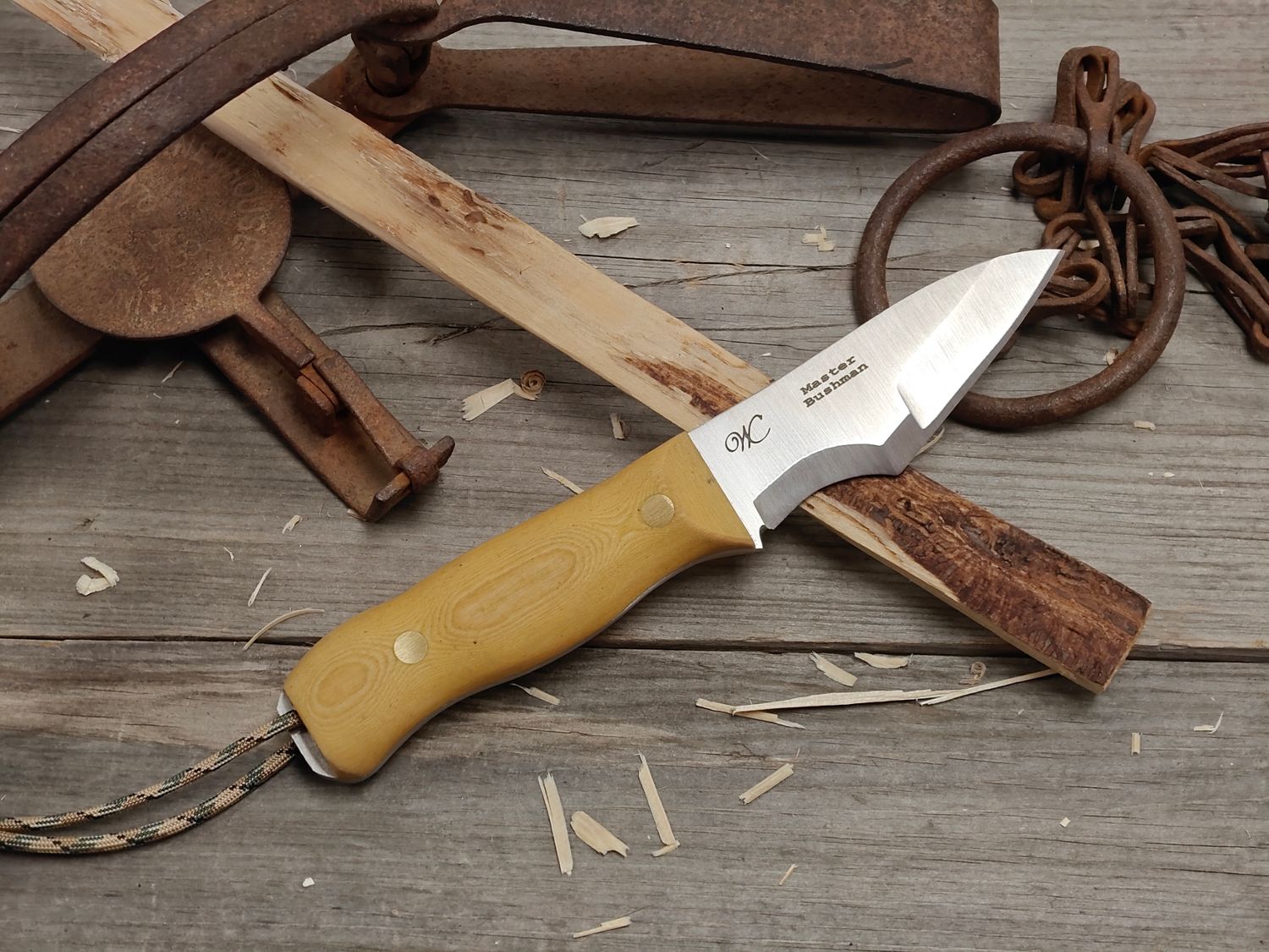William Collins Master Bushman 4" Survival Knife / Natural Linen ...