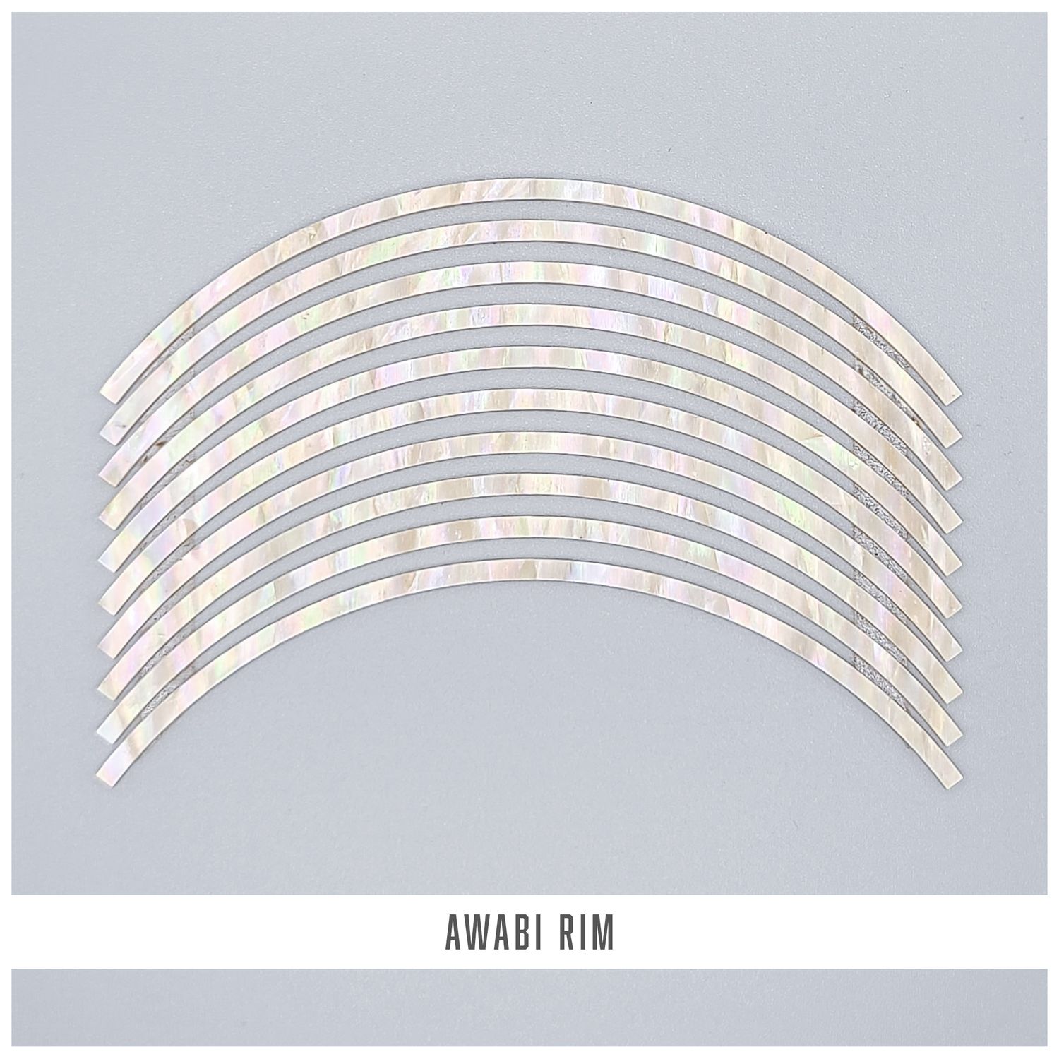 Korean Awabi Abalone Rim Ply Curved Strips - Buy Shell Inlays & Sheets ...