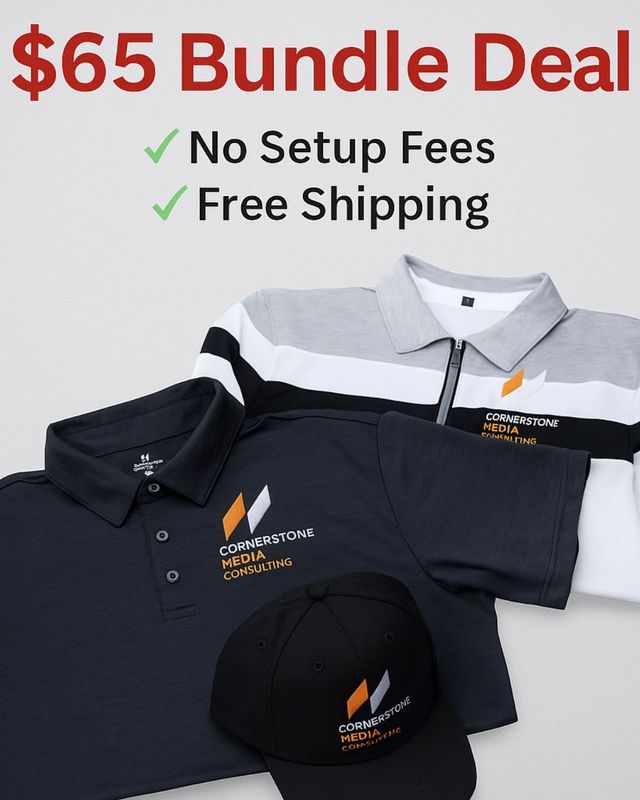 Custom Logo Apparel Bundle $65