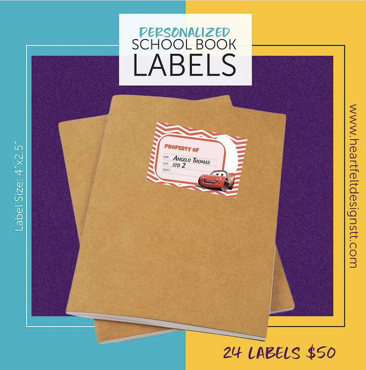 24 School book Labels