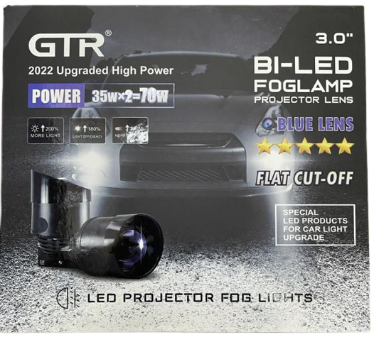 GTR Bi-LED 3 inch Projector Fog Lamp with High/ Low Beam