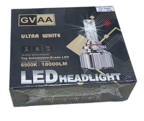 GVAA LED Headlight Bulbs 150W Dark Edition - H7
