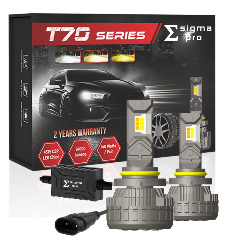 AutoBahn Tri Colour LED headlight 140W 3000K/4300K/6000K - HB3