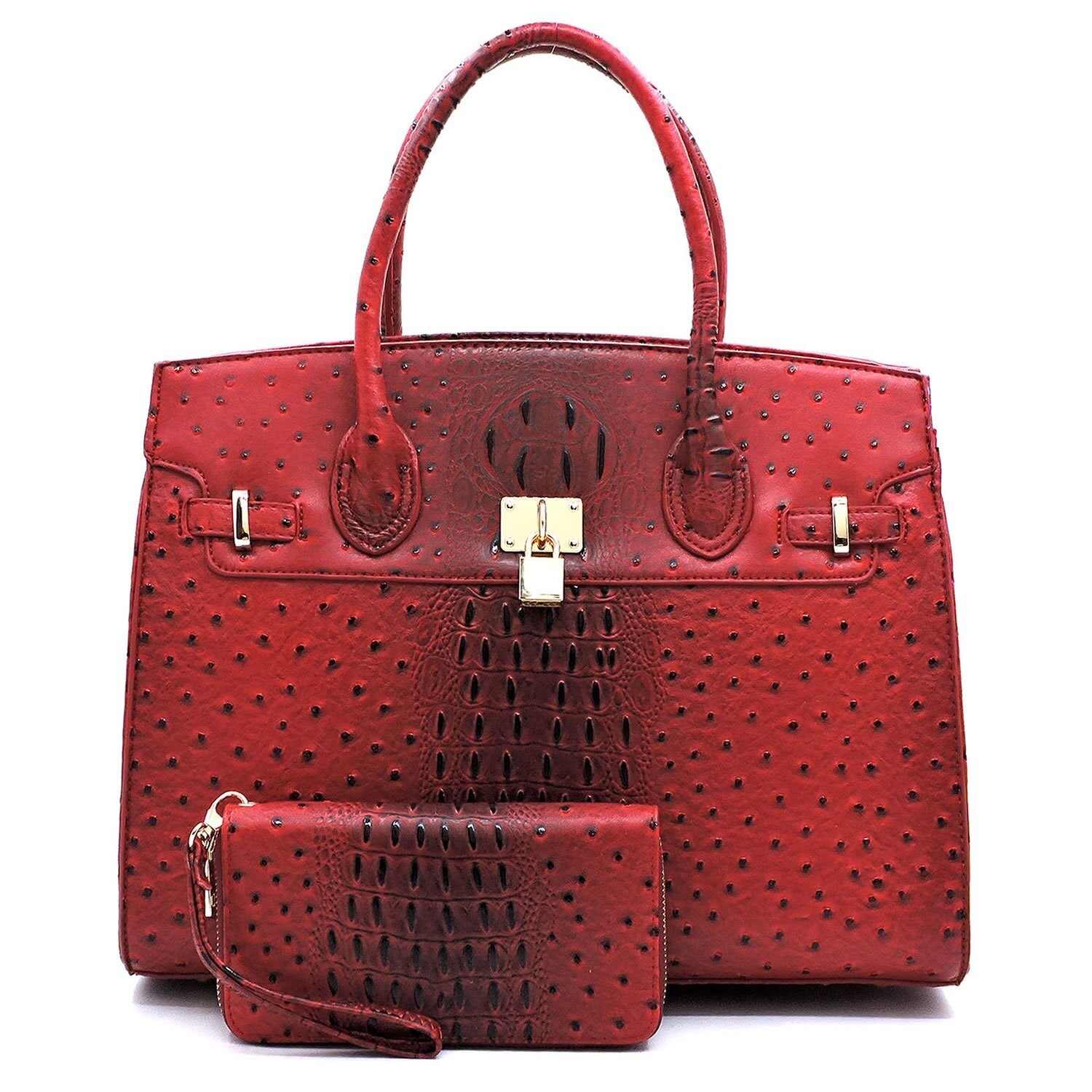 Ms. Bella Red 2-in-1 Bag (Satchel & Wallet)