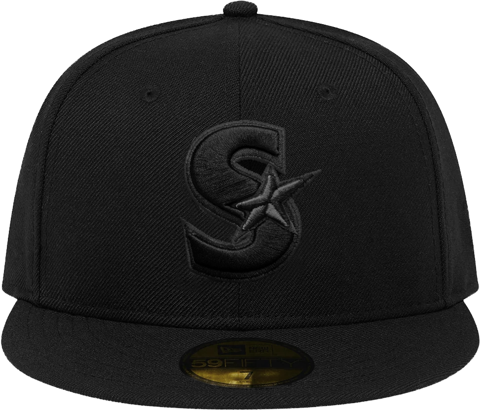 59Fifty Triple Black S Logo Fitted