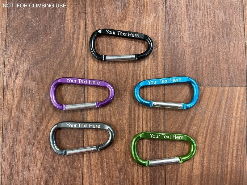 Custom laser engraved Carabiner FREE Double Sided Engraving!