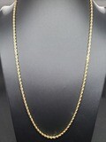 14K 1.5MM DIAMOND CUT ROPE CHAIN