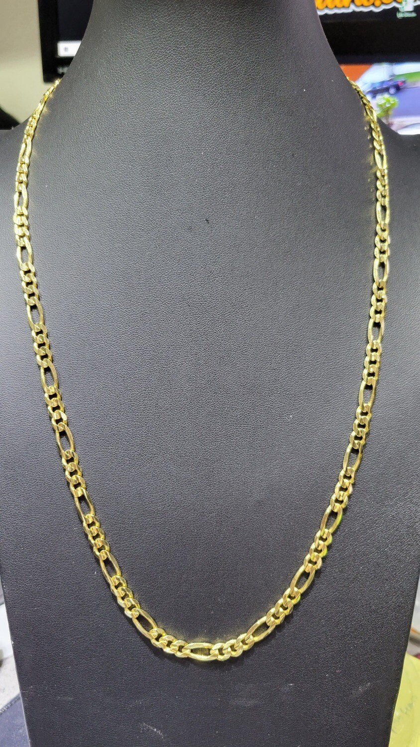 14K 5MM FIGARO CHAIN