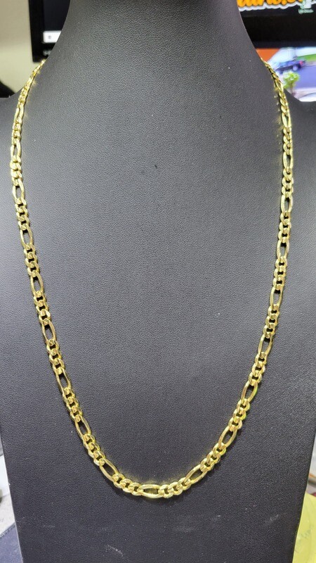 14K 5MM FIGARO CHAIN