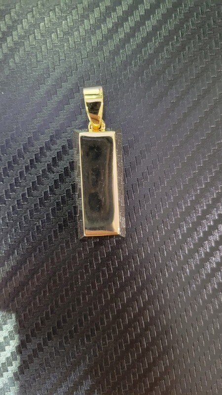 CUSTOM 14K 1.8" GOLD BAR PENDANT