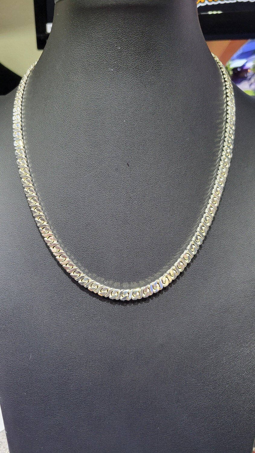 5.2MM 18 1/3"" STERLING SILVER DOLLAR CHAIN (USED)