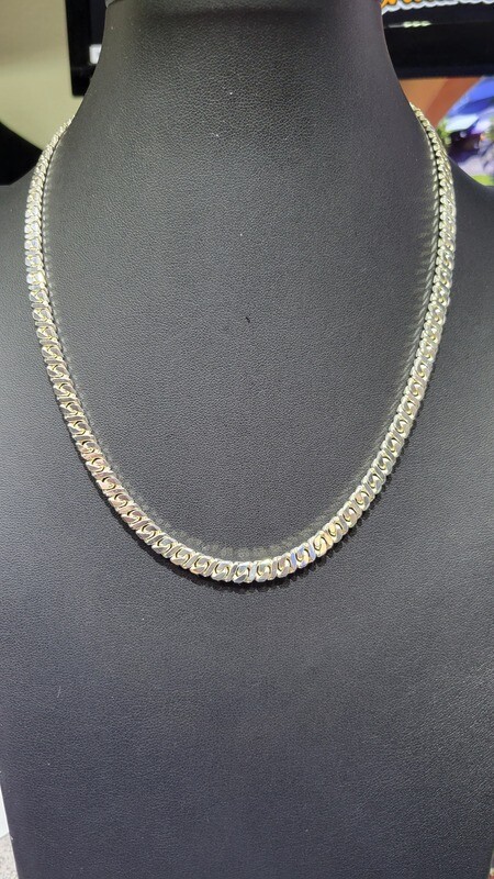 5.2MM 18 1/3"" STERLING SILVER DOLLAR CHAIN (USED)