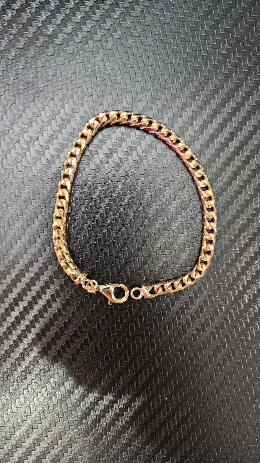 14K 4.5MM DIAMOND CUT FRANCO BRACELET