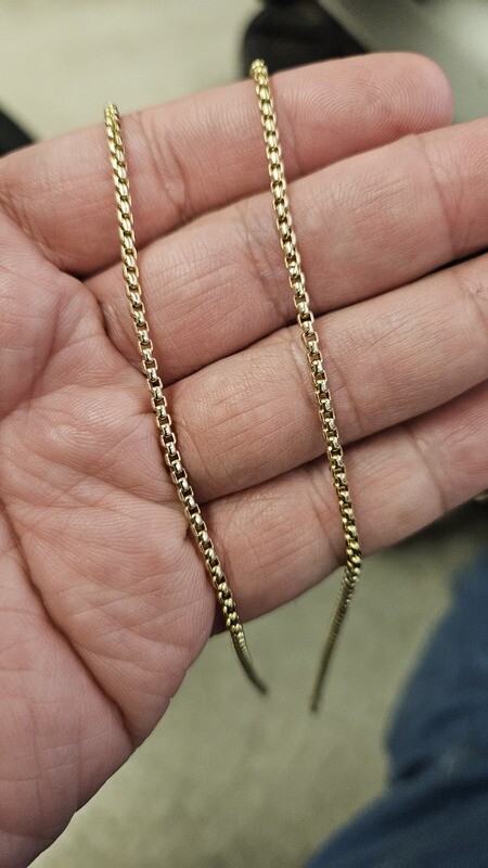 14K 2.5MM 25" ROUND BOX CHAIN (USED)