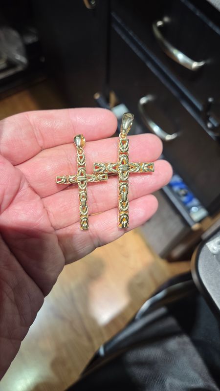 14K BYZANTINE CROSSES