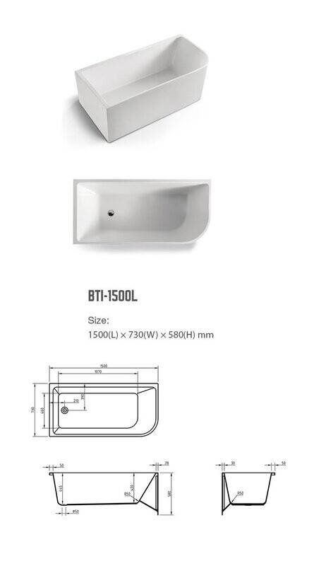 Modica Corner Freestanding Bath