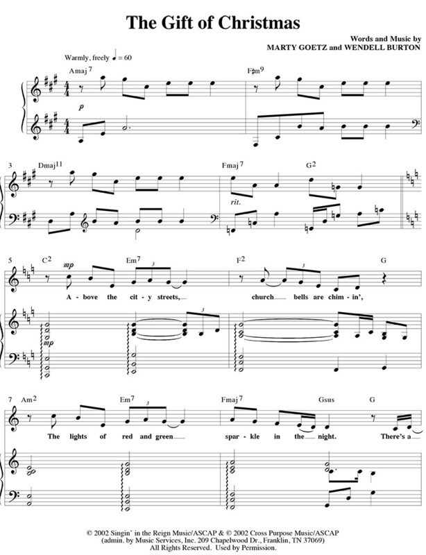 The Gift Of Christmas - Digital Sheet Music Download