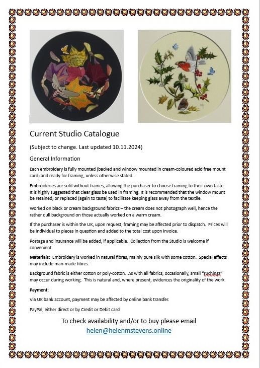 FREE CURRENT STUDIO CATALOGUE (Original Artwork)