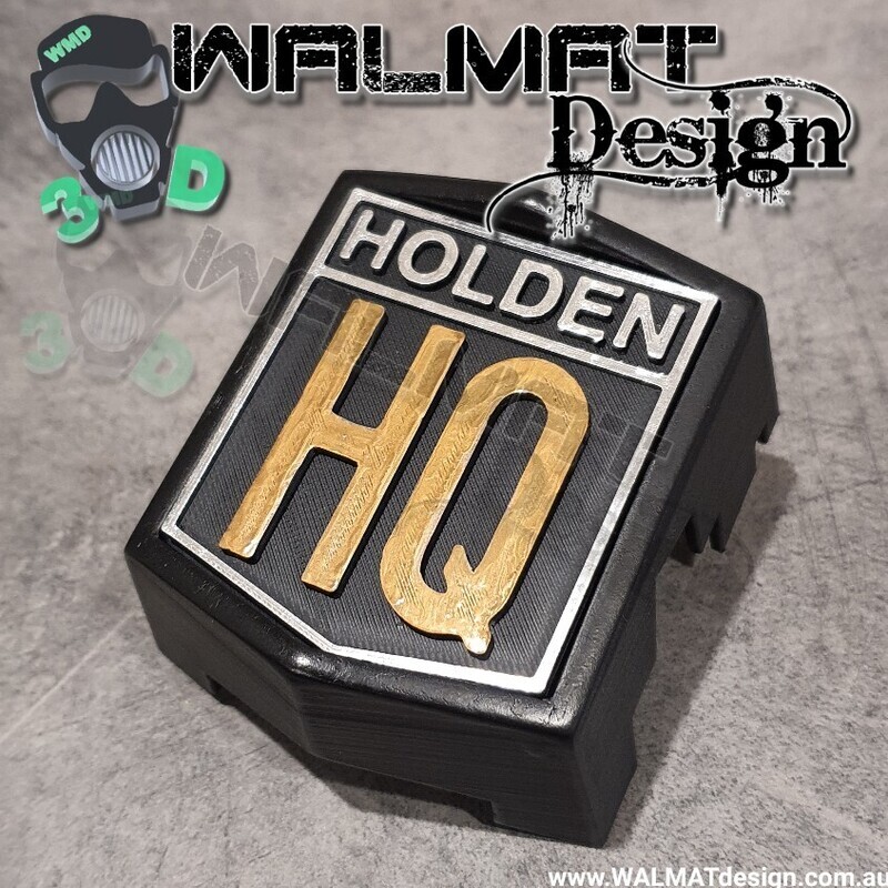Holden custom grille badge - HQ Holden - HQ lettering