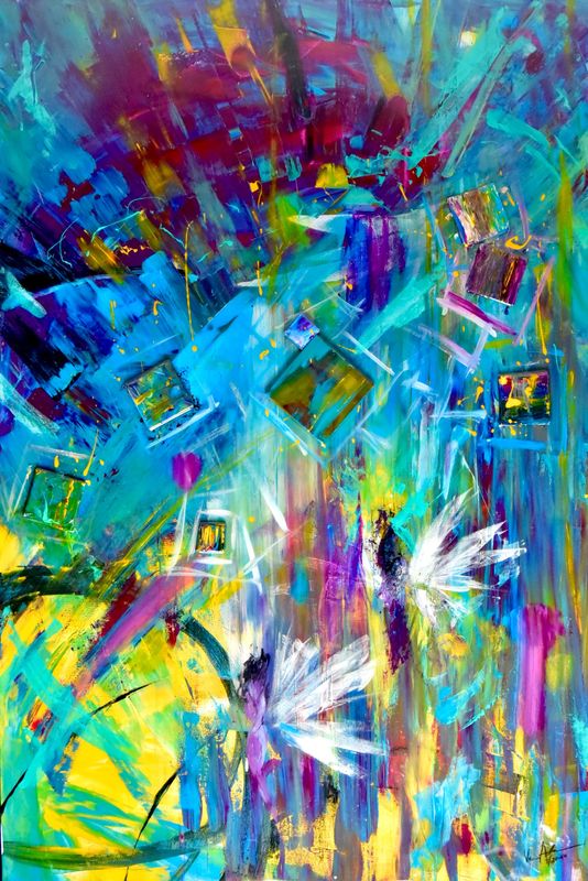 NEW! ORIGINAL ABSTRACT ART by VERNON ADAMS