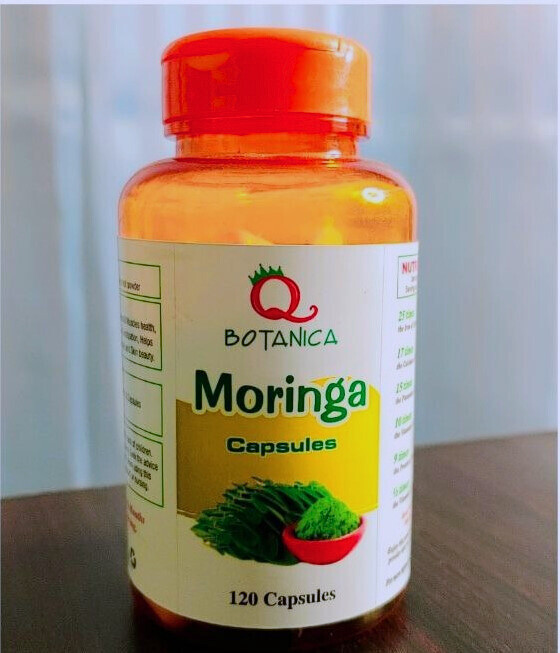 Moringa Capsules Best Source of Calcium and Detoxifying agent. 120 Capsules