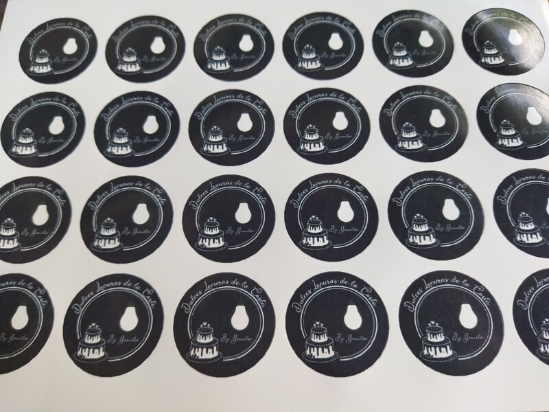 Stickers 3 cm con tu logo x 5 planchas