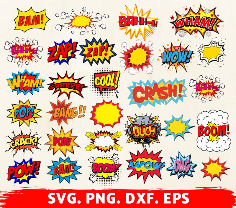 ClipartShop, Comics Book svg, Bang svg, Boom svg, bam svg, Speech ...