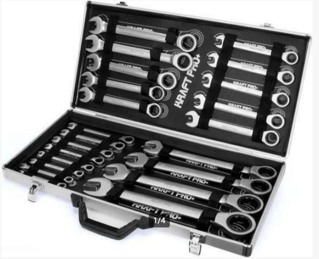 steek ring sleutel set met ratel 22 delig