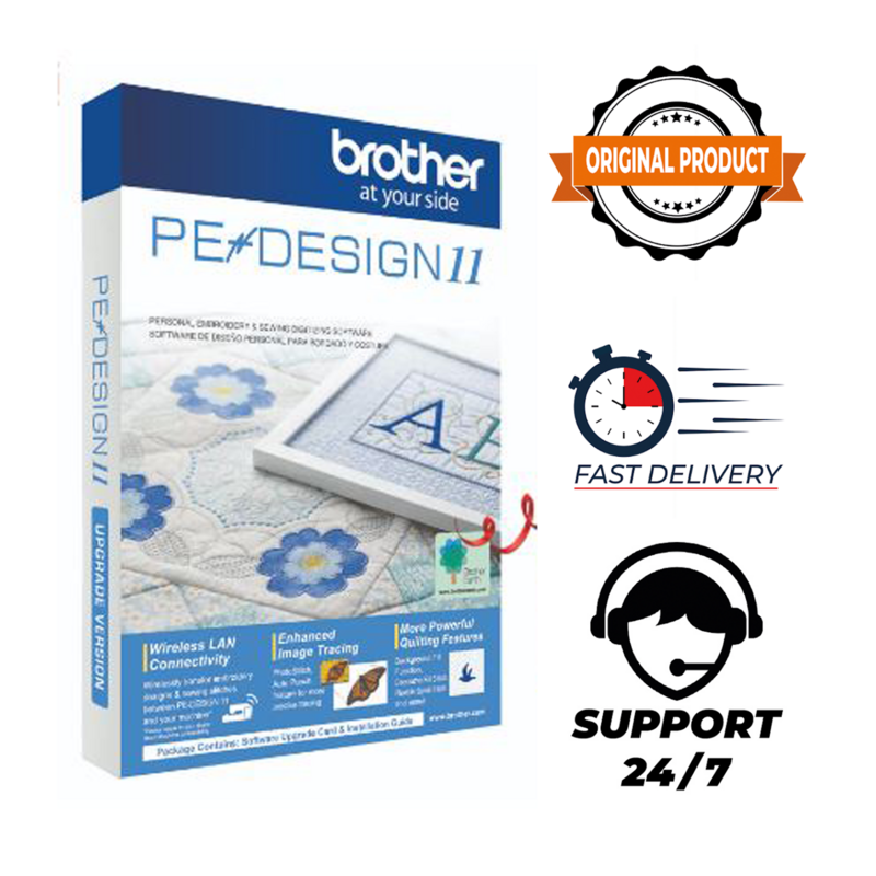 Brother PE Design 11 Digitizing Software - Full Version - Embroidery ...