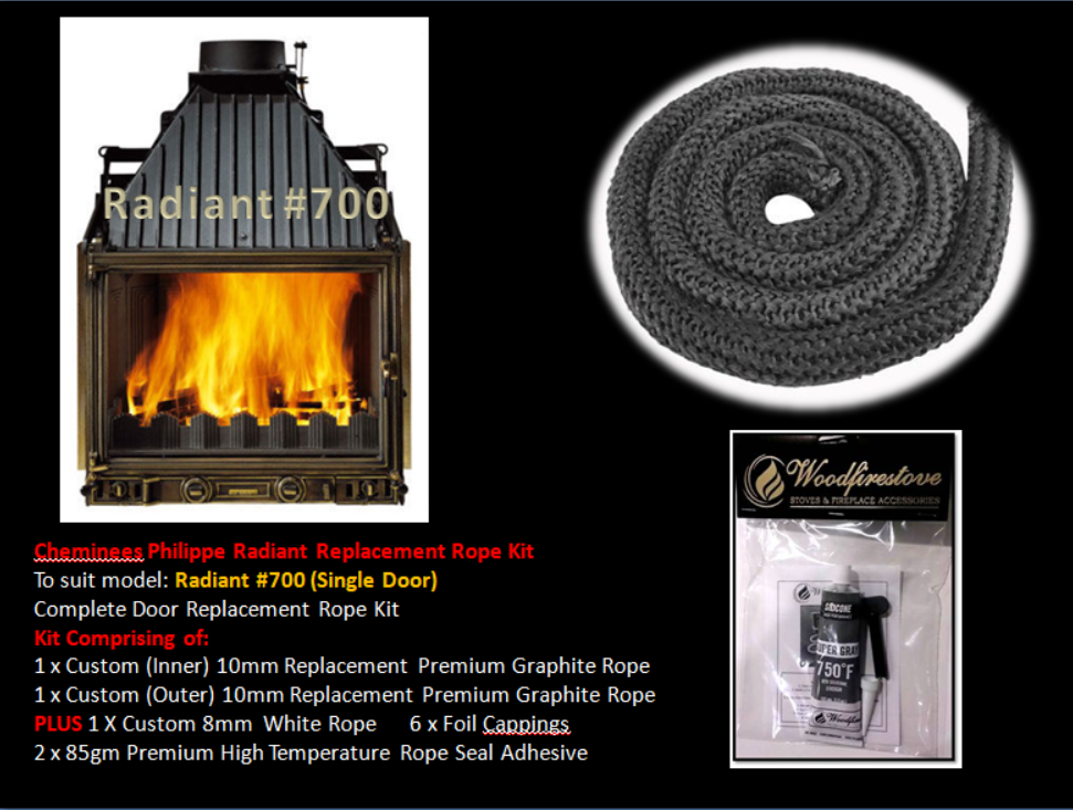 ROPE SEAL KITS Wood Heater & Stove - Products & Store Wood Stoves Fireplace Accessories ...