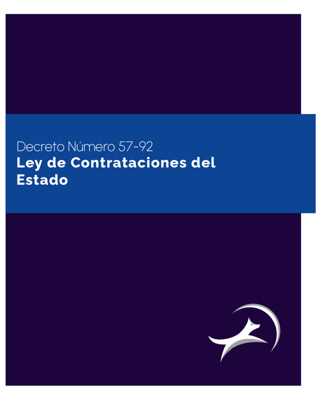 Ley De Contrataciones Del Estado