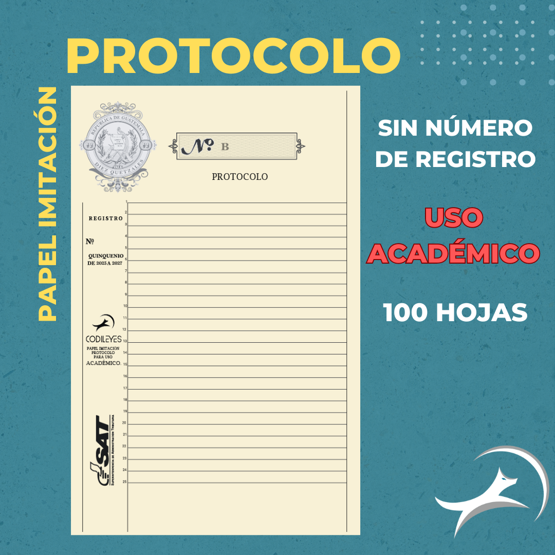 100 hojas de Papel Imitación Protocolo / Papel Español