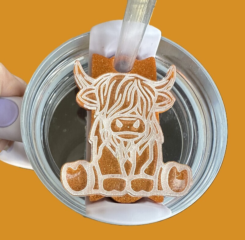 Stanley Cup Highland Cow Topper