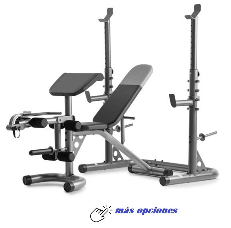 Banco Multi-Uso Ajustable con Squat Rack Olímpico y Predicador... desde ...