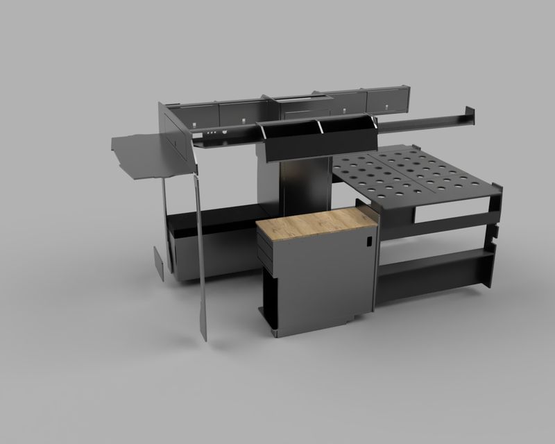 VW Crafter 2 Berth Furniture Kit Option 2 – MWB 2017+ Campervan Conversion