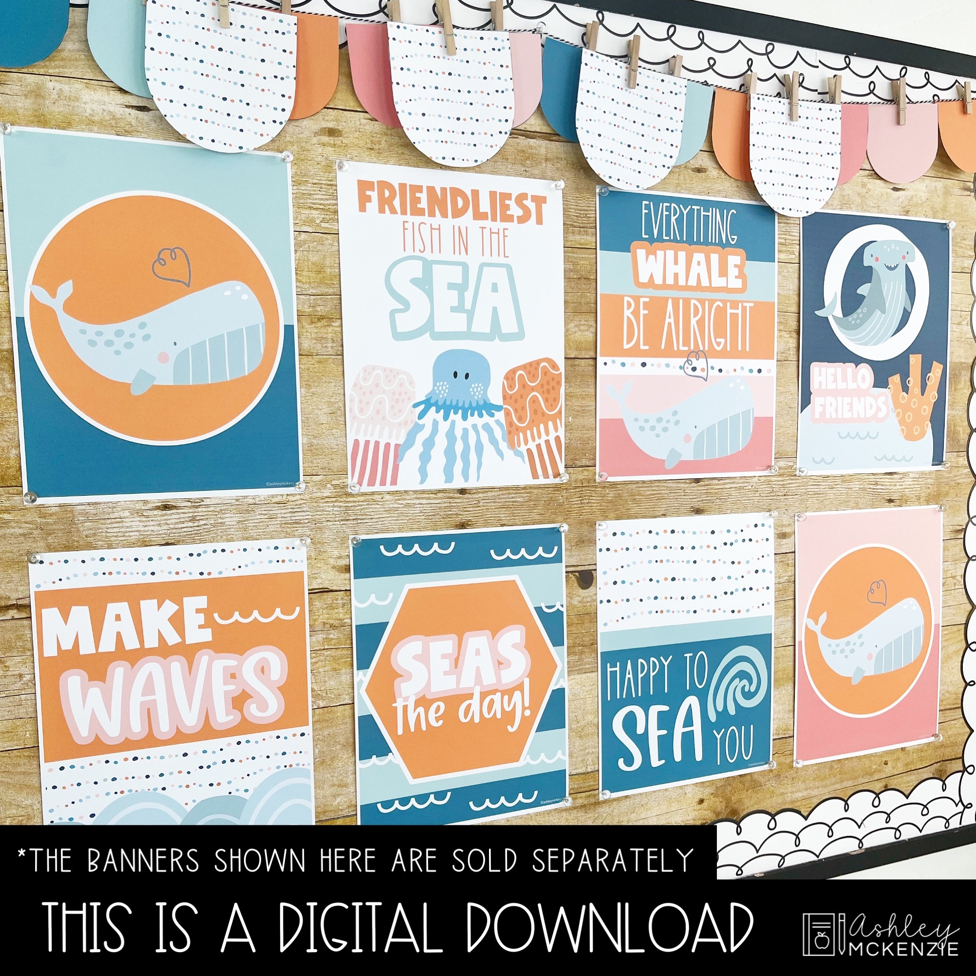 Ocean Themed Classroom Bulletin Board