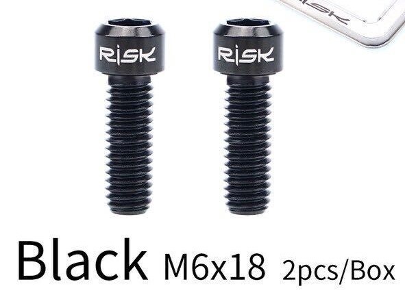 Omega Titanium Black M6 x 18mm Bolts Screw 2-pcs