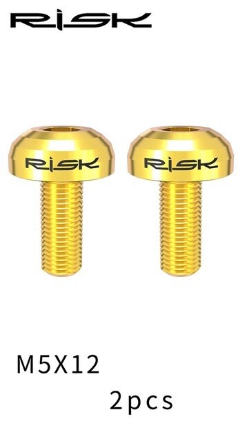 M5x12 Water Bottle Cage Fixing Bolts Titanium Gold
