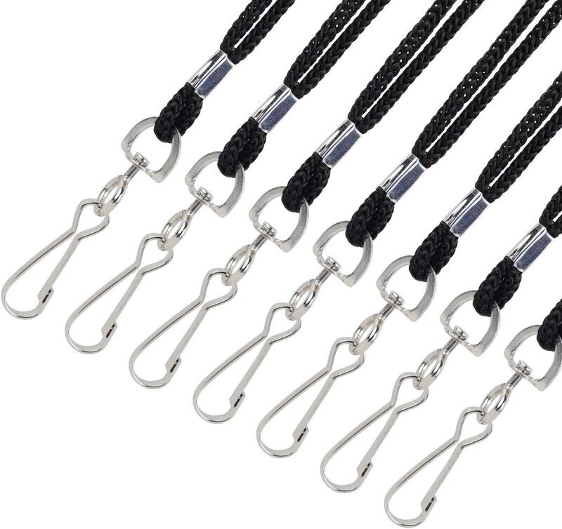 Omega Lanyards for ID Badge, Whistle Neck 5-pcs