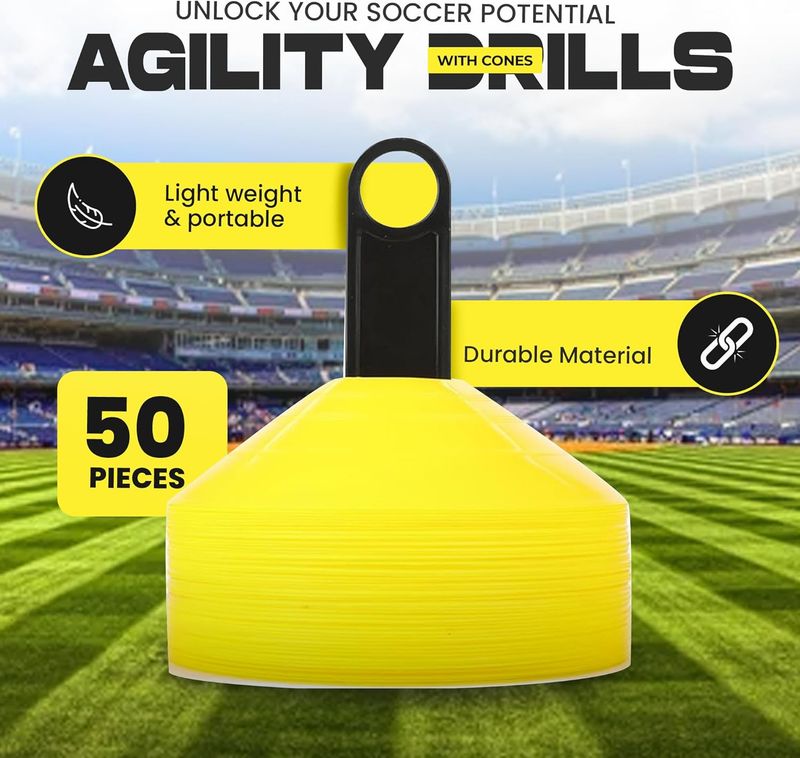 Soccer Set of 50 Agility Field Disc