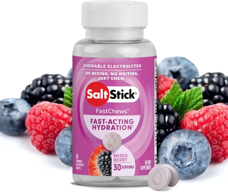 SaltStick Electrolyte FastChews with - 60 Mixed Berry Chewable Tablets