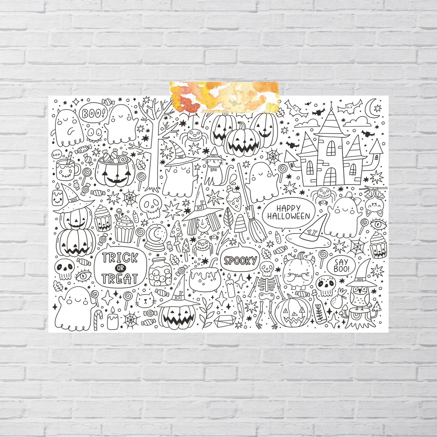 Halloween Doodle Coloring Pages