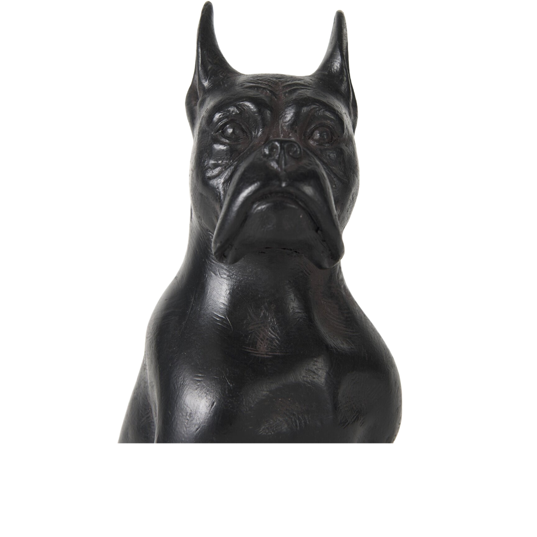 ROCKY SCULPTURE - BLACK RESIN BOXER DOG - dekor butik | Online Home ...
