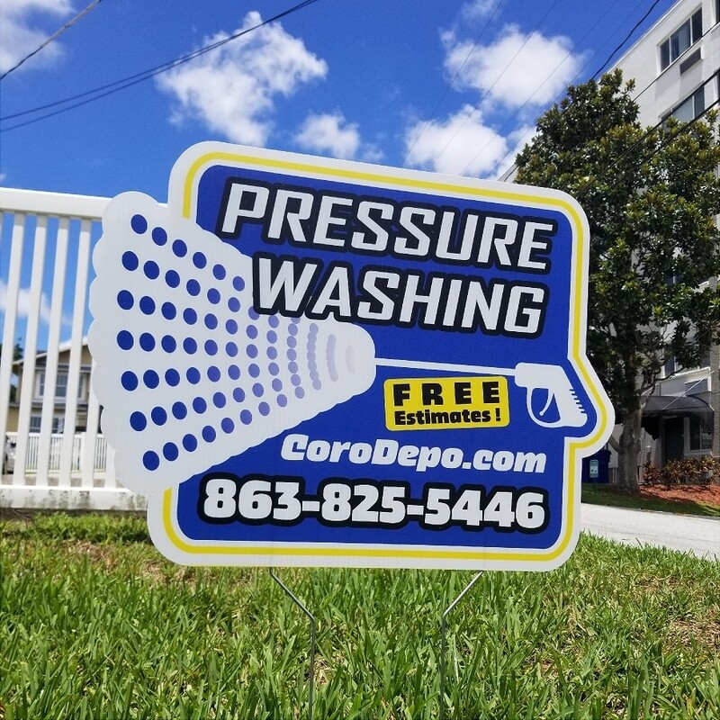 PRESSURE WASHING YARD SIGNS